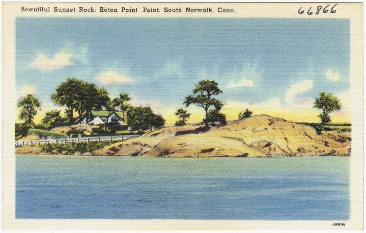 Beautiful sunset rock, Roton Point , South Norwalk, Conn. - Digital ...
