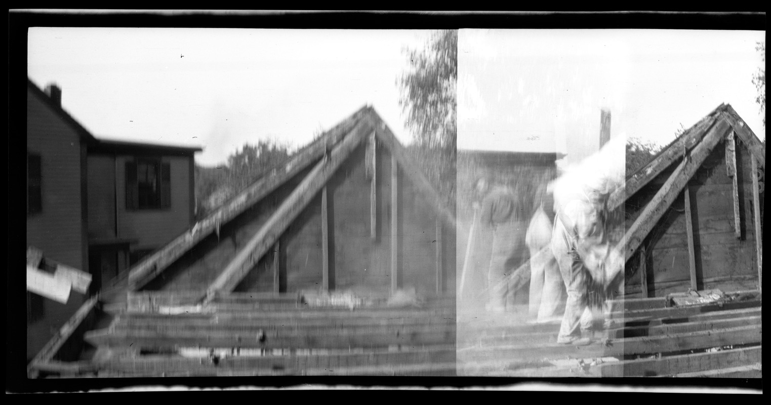 Demolishing of Benjamin Thompson house - Digital Commonwealth