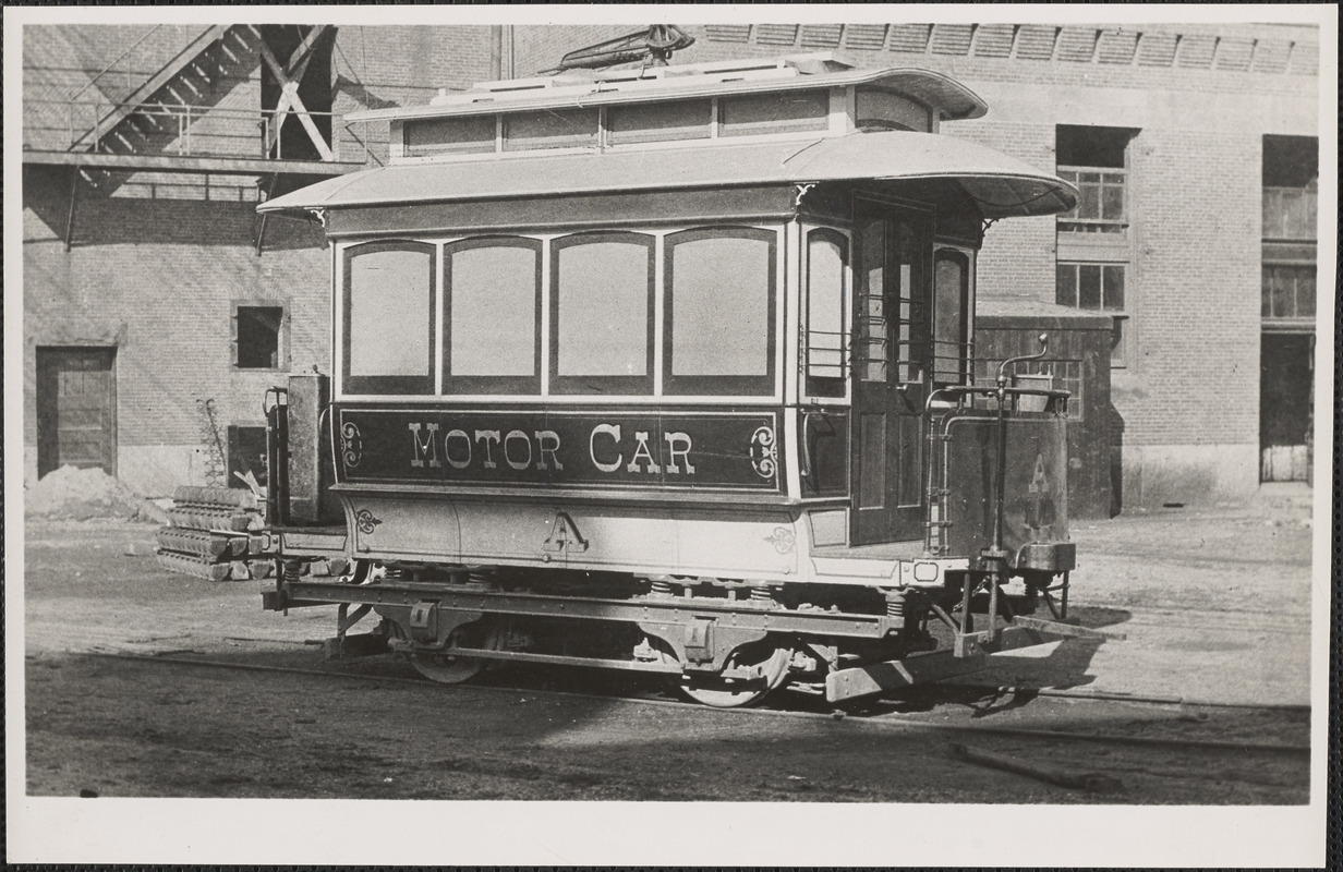 Old street car. First oldest street car - Digital Commonwealth