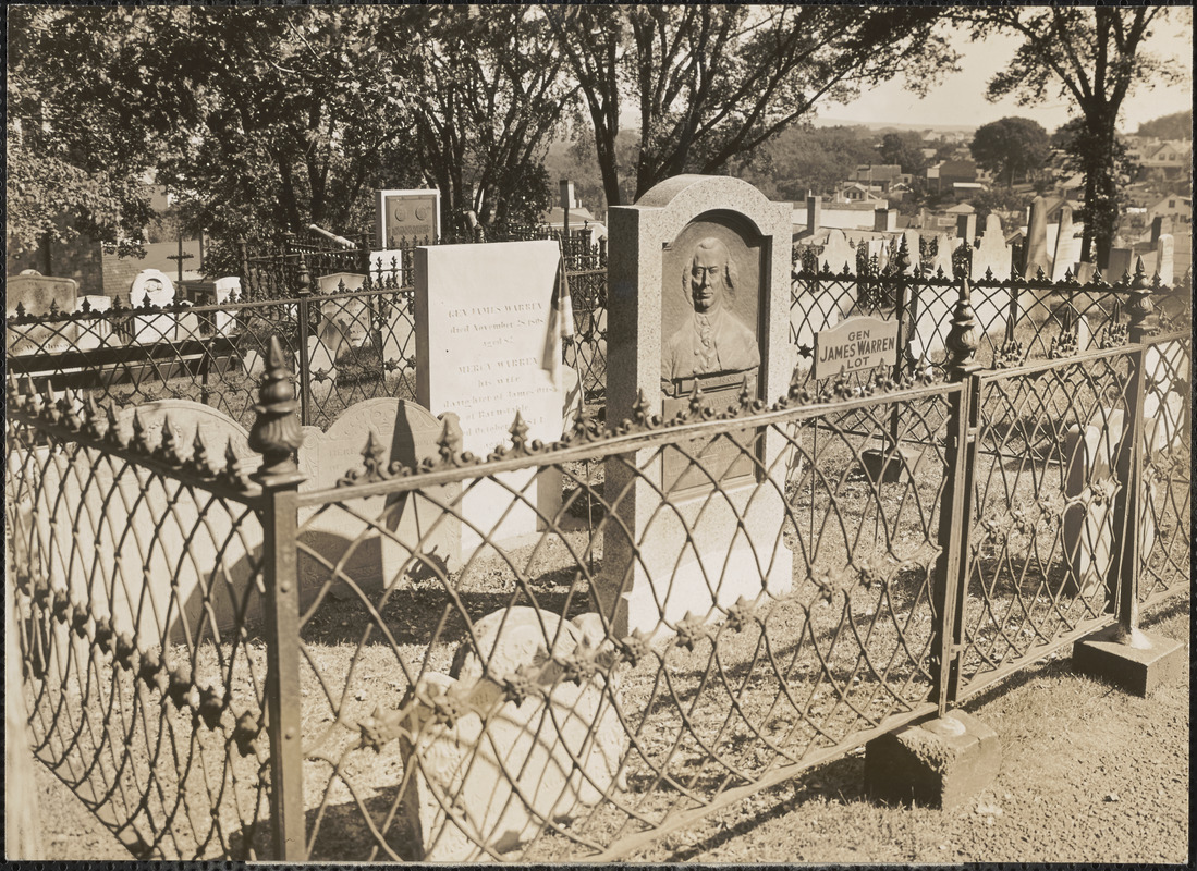 Gen James Warren died November 28 1808 aged 82. Mercy Warren, his wife ...