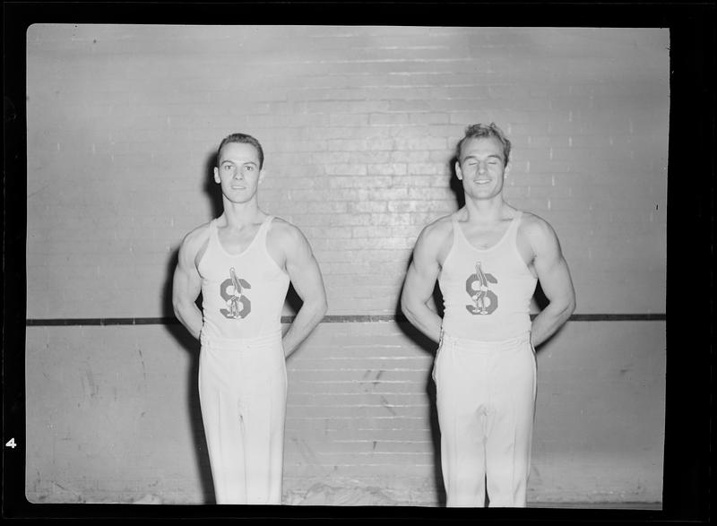 Gym team, Allen Kurth and Joseph Lowder - Digital Commonwealth