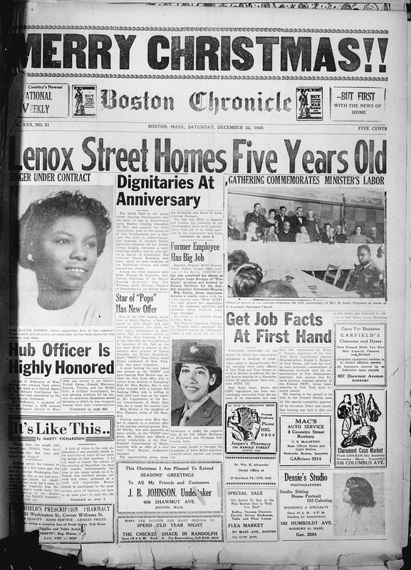 Boston Chronicle. December 22, 1945 - Digital Commonwealth