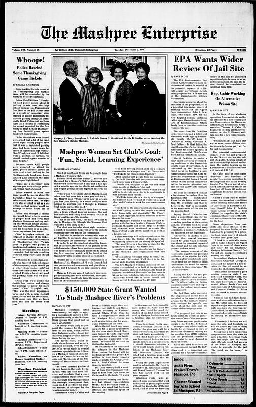 The Mashpee Enterprise. December 02, 1997 - Digital Commonwealth