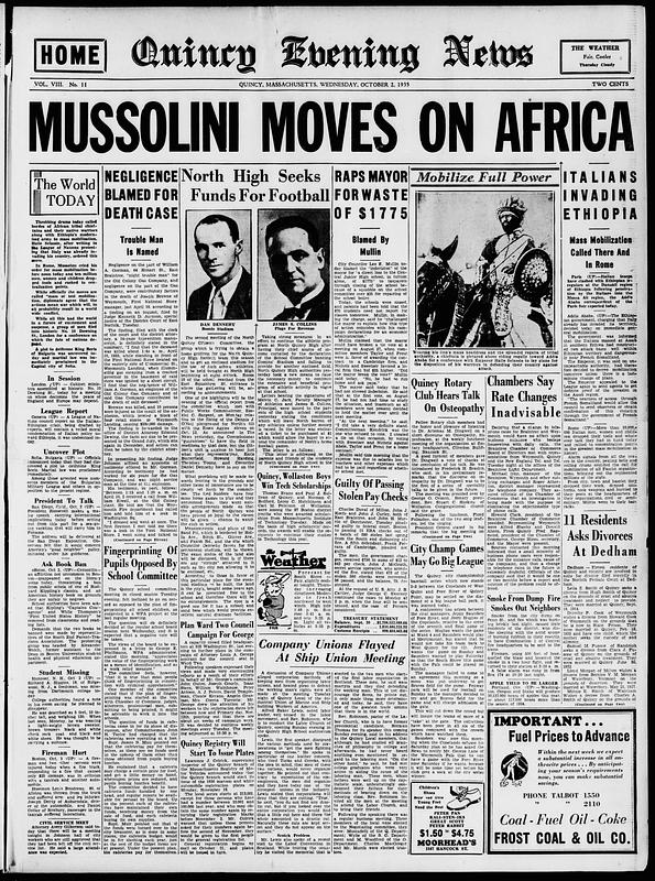 Quincy Evening News. October 02, 1935 - Digital Commonwealth