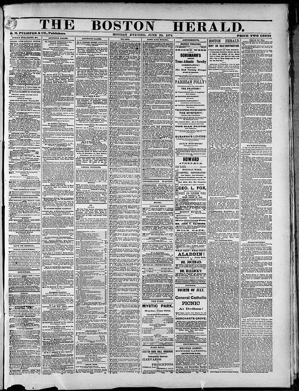 The Boston Herald. June 29, 1874 - Digital Commonwealth