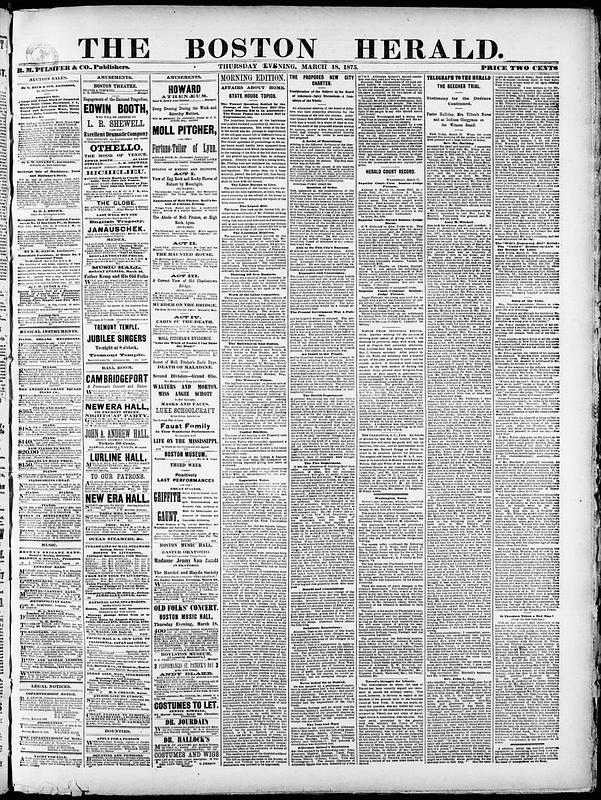 The Boston Herald. March 18, 1875 - Digital Commonwealth