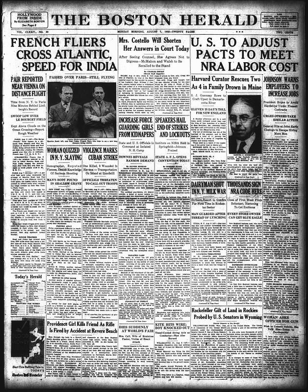 Boston Herald. August 07, 1933 - Digital Commonwealth