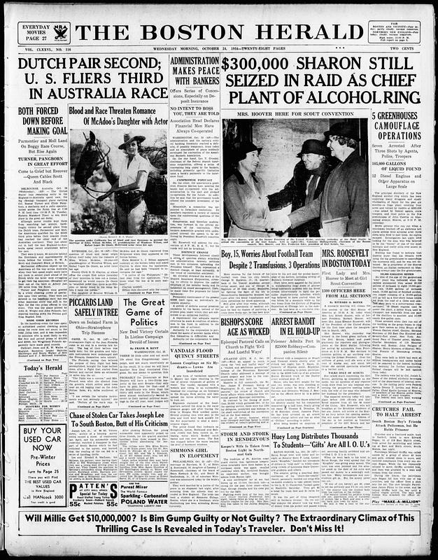Boston Herald. October 24, 1934 - Digital Commonwealth