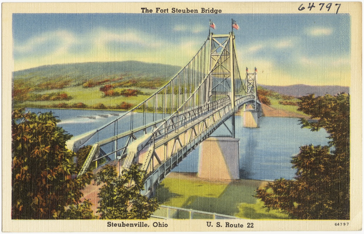The Fort Steuben Bridge, Steubenville, Ohio, U.S. Route 22 - Digital ...