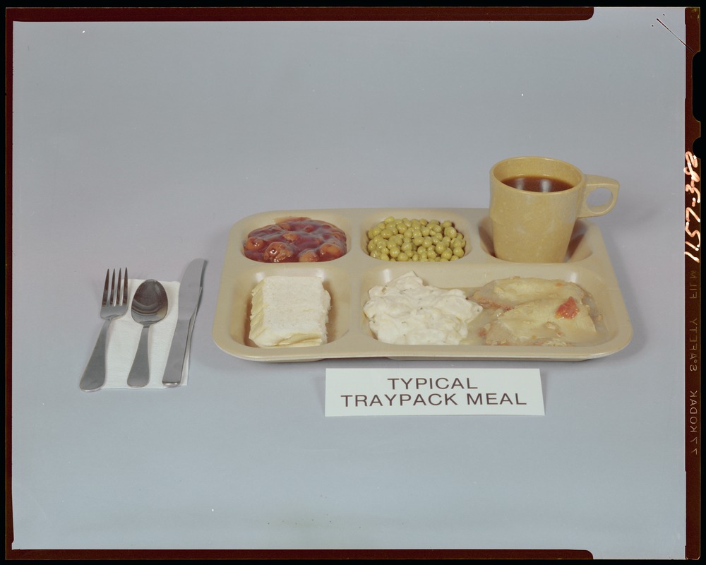 Typical traypack meal - Digital Commonwealth