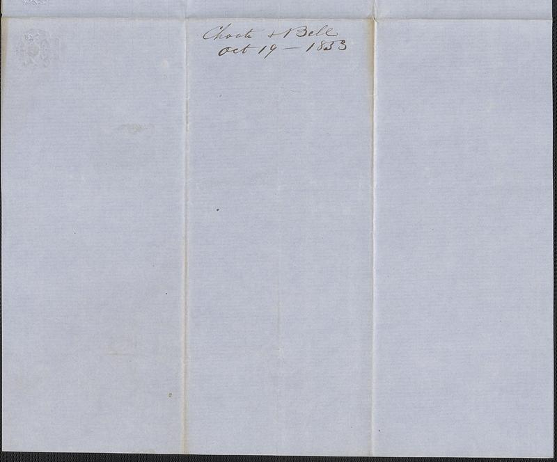 Choate and Bell to Samuel Warner, 19 October 1853 - Digital Commonwealth