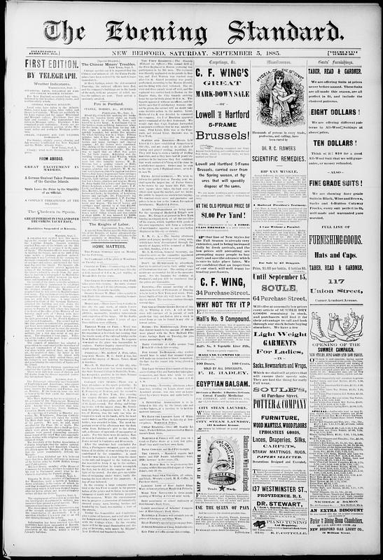 Evening Standard. September 05, 1885 - Digital Commonwealth