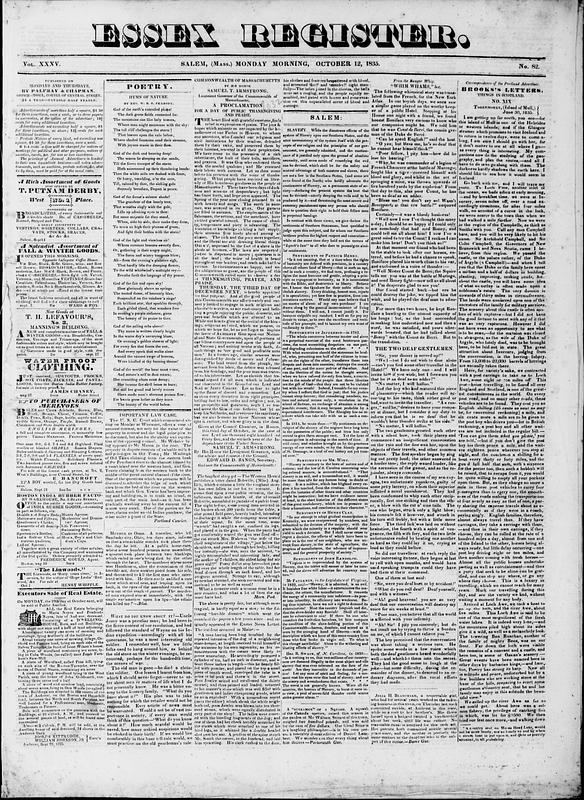 Essex Register. October 12, 1835 - Digital Commonwealth