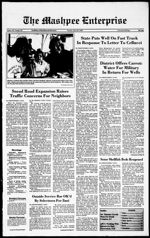 The Mashpee Enterprise. June 23, 1998 - Digital Commonwealth
