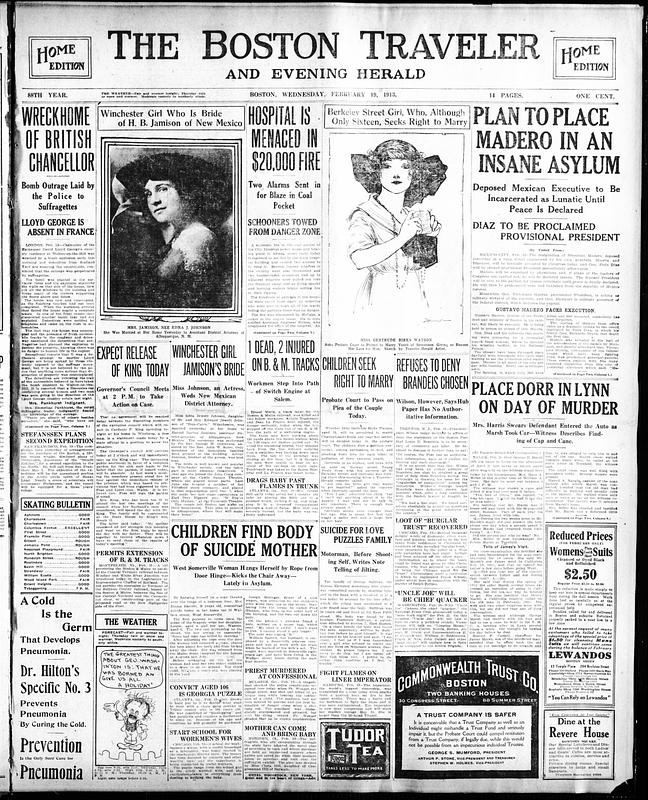 Boston Traveler and Evening Herald. February 19, 1913 - Digital ...