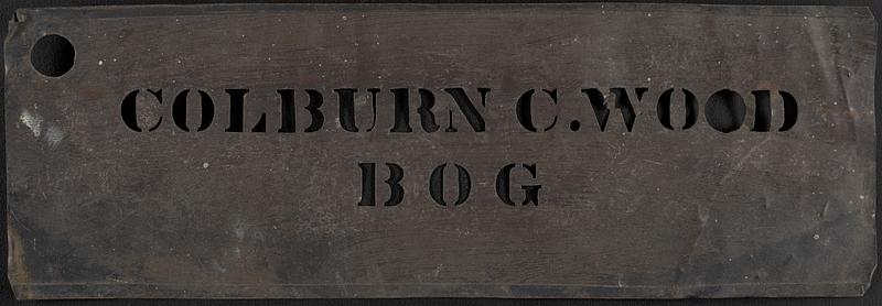Bog Colburn C. Wood Cranberry Barrel Stencil - Digital Commonwealth