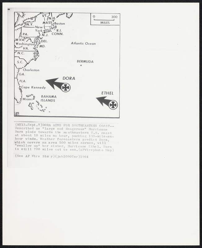 Dora Aims for Southeastern Coast--Described as "large and dangerous ...