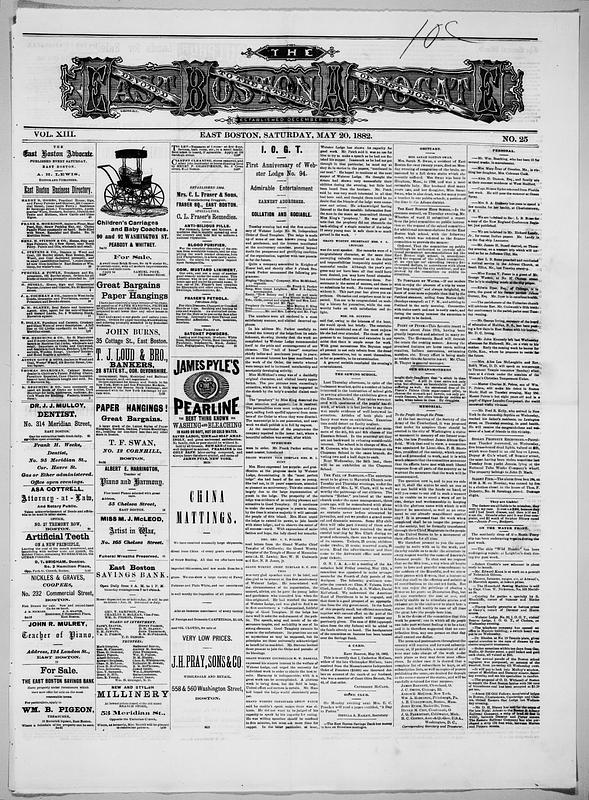 The East Boston Advocate. May 20, 1882 - Digital Commonwealth