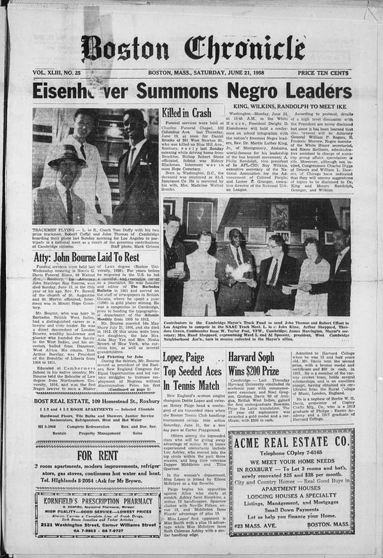 Boston Chronicle. June 21, 1958 - Digital Commonwealth
