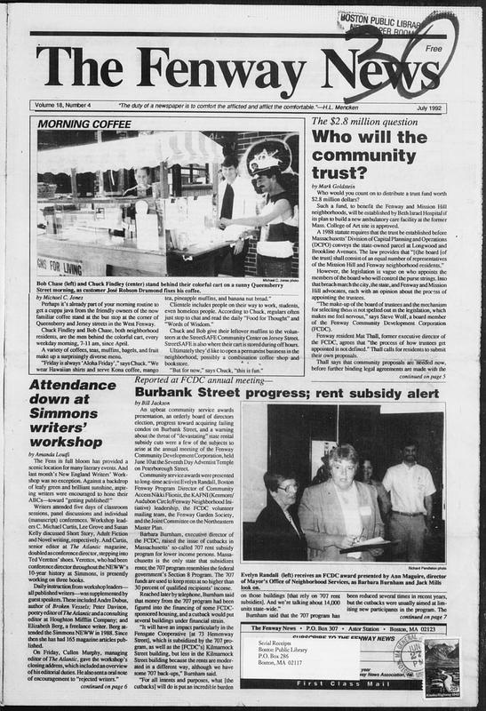 The Fenway News. July 01, 1992 - Digital Commonwealth