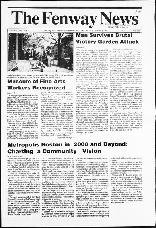 The Fenway News. July 01, 1999 - Digital Commonwealth