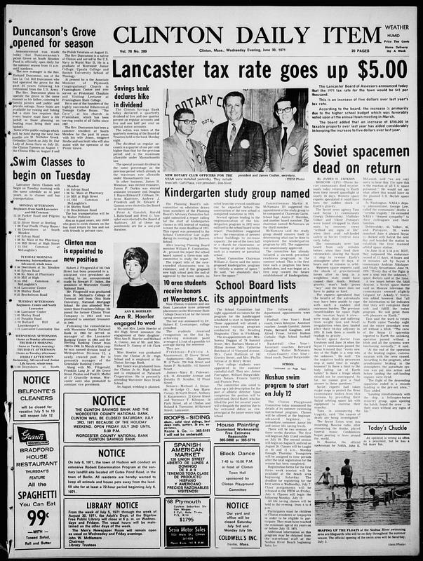 Clinton Daily Item. June 30, 1971 - Digital Commonwealth