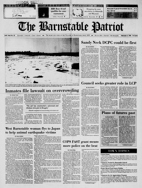 Barnstable Patriot. February 09, 1995 - Digital Commonwealth