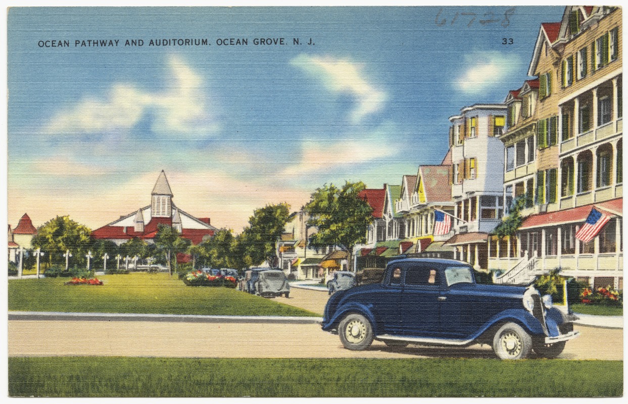 Ocean Pathway and auditorium, Ocean Grove, N. J. - Digital Commonwealth
