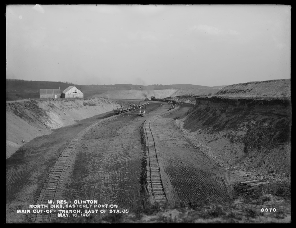 Wachusett Reservoir, North Dike, easterly portion, main cut-off trench ...