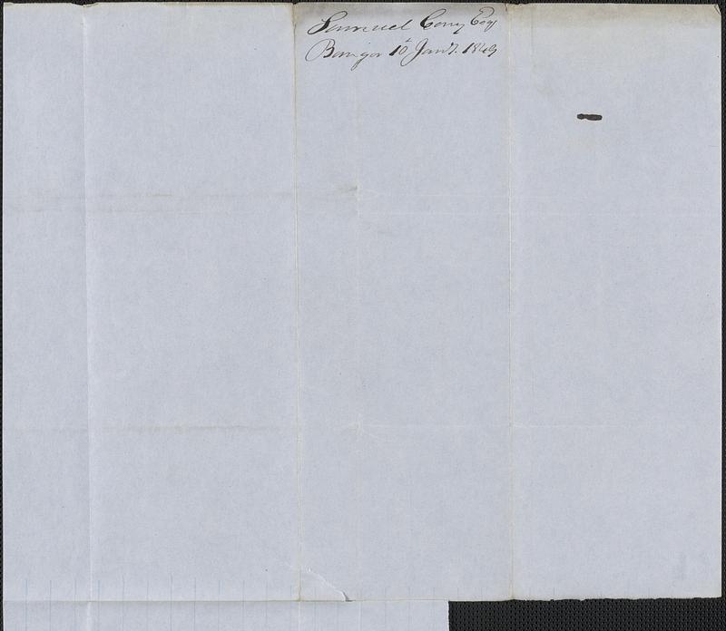 Samuel Cony to George Coffin, 10 January 1849 - Digital Commonwealth