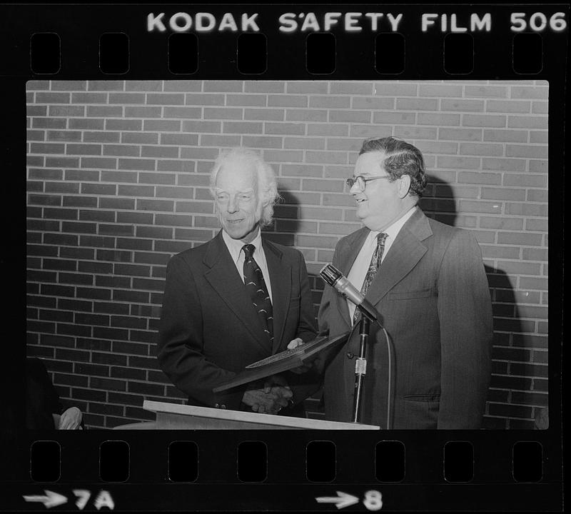 Everett S. Allen receiving Yankee Quill Award from Academy of New ...