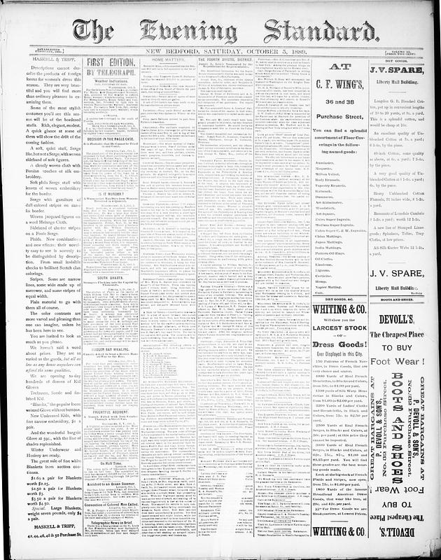 Evening Standard. October 05, 1889 - Digital Commonwealth