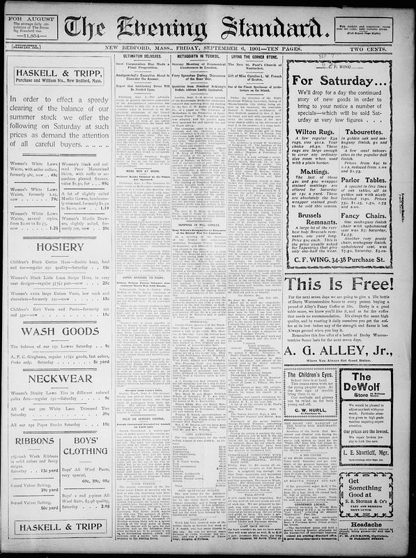 Evening Standard. September 06, 1901 - Digital Commonwealth