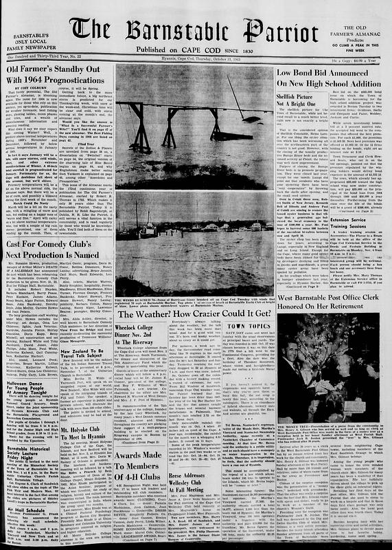 Barnstable Patriot. October 31, 1963 - Digital Commonwealth