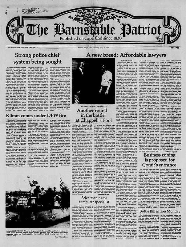 Barnstable Patriot. July 05, 1979 - Digital Commonwealth