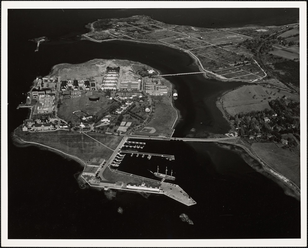 Aerial view of Naval Training Station and War College - Digital ...