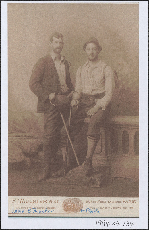 Louis B. Thacher with guide - Digital Commonwealth