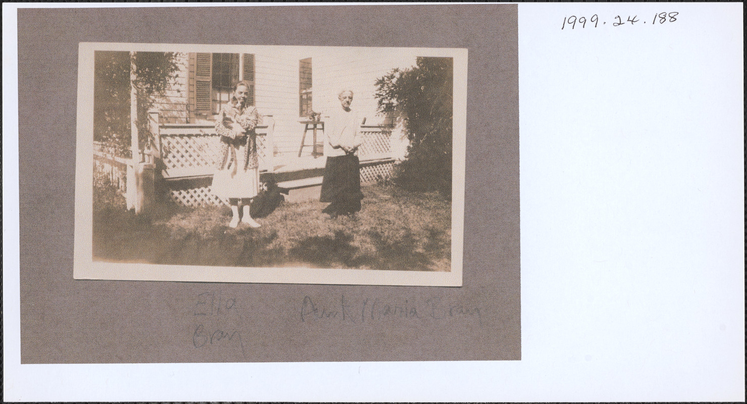 Ella Bray at left and Maria Bray at right - Digital Commonwealth