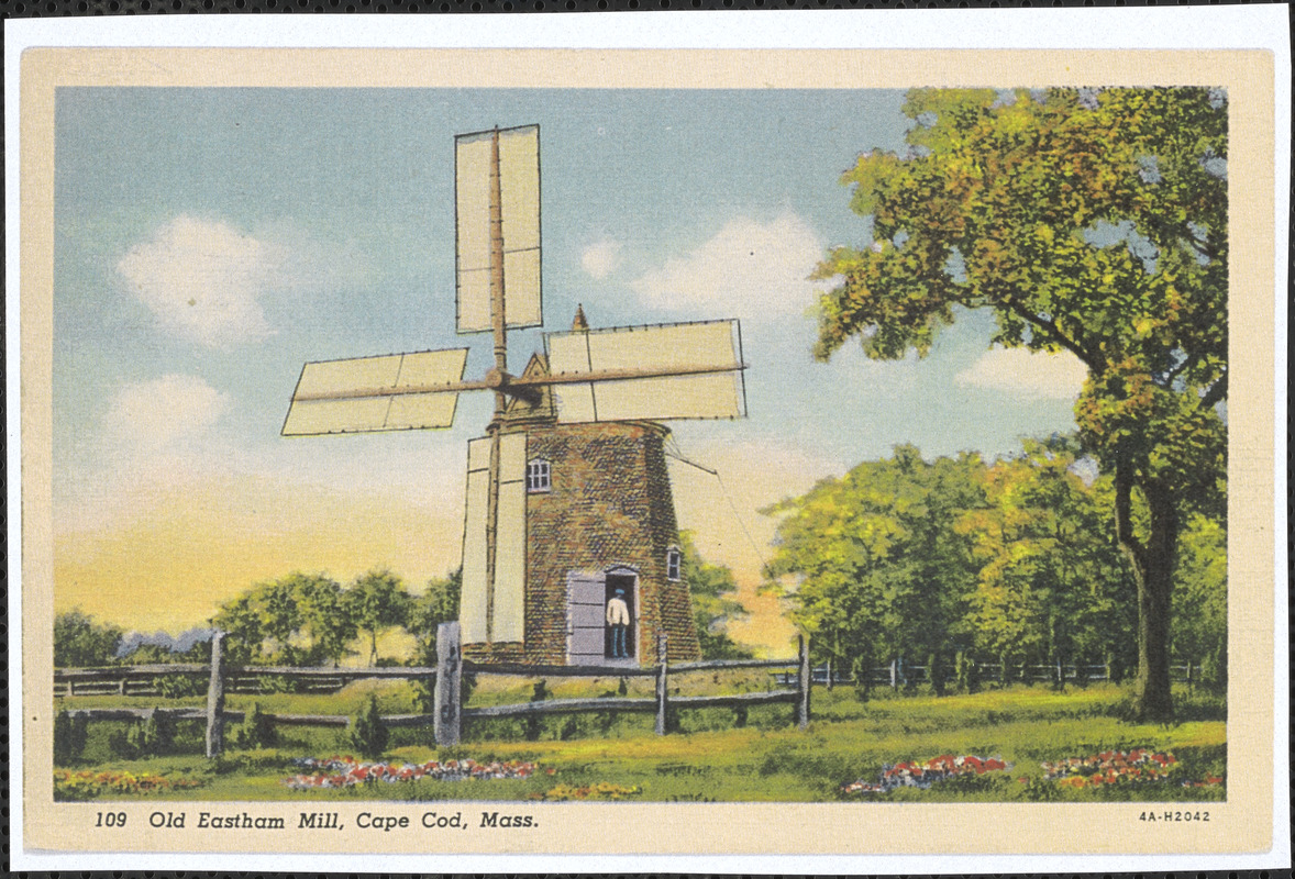 Old windmill, Eastham, Cape Cod, built in Plymouth Mass in 1793 ...
