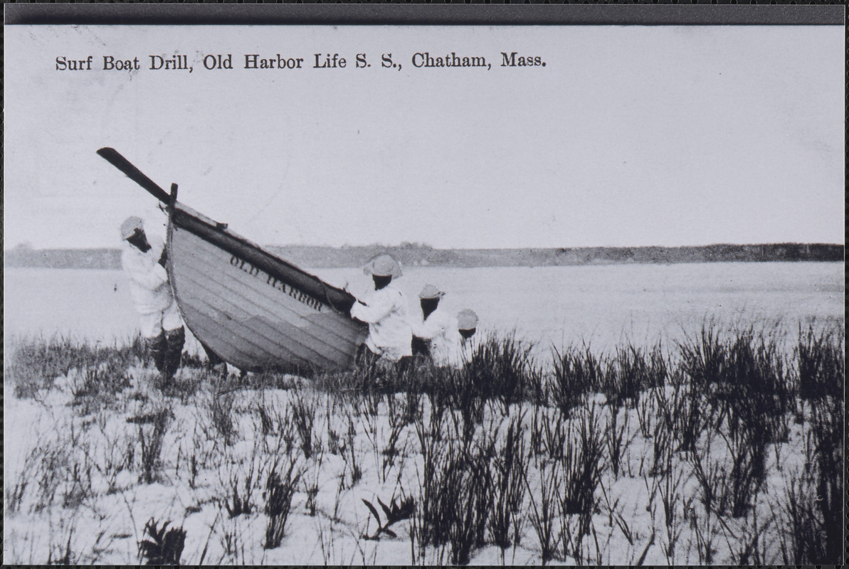 Surf boat drill, Old Harbor life saving station, Chatham, Mass ...