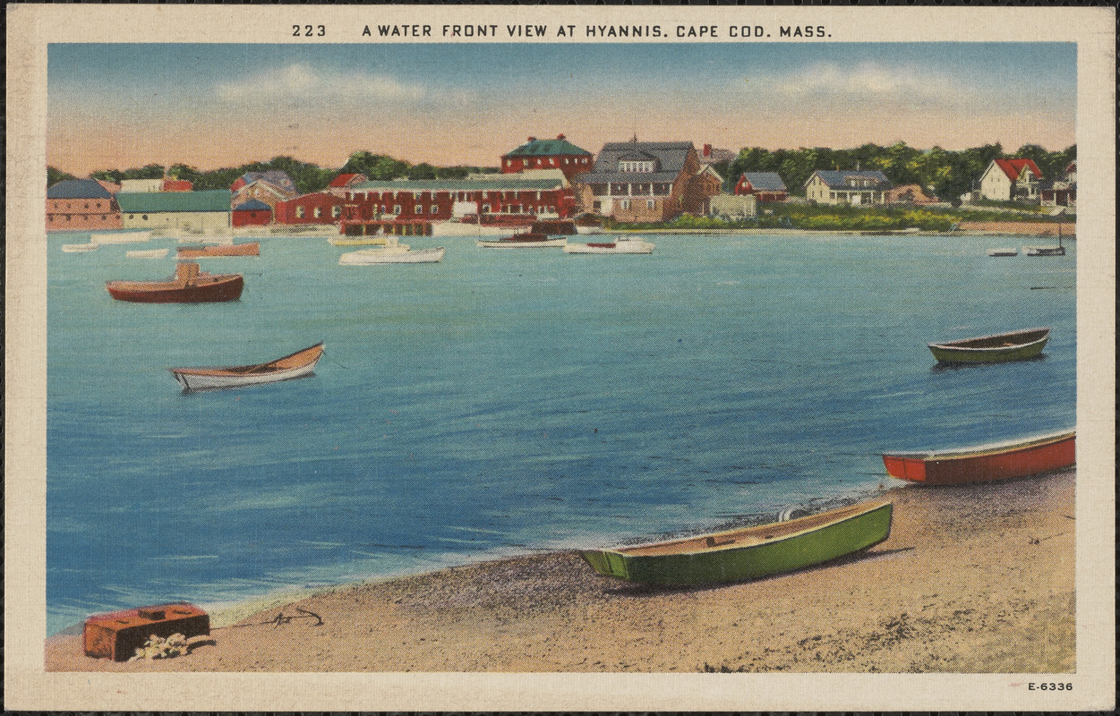 A water front view at Hyannis, Cape Cod, Mass. - Digital Commonwealth