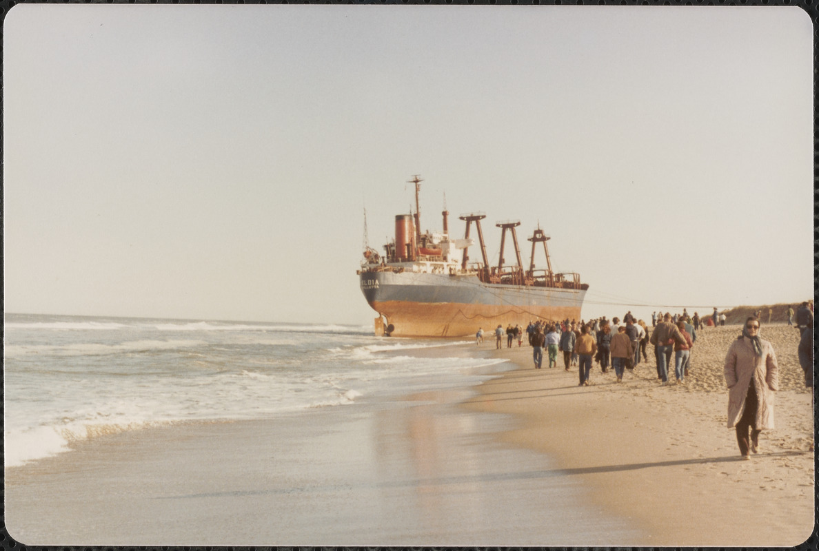 Eldia aground on the outer beach - Digital Commonwealth