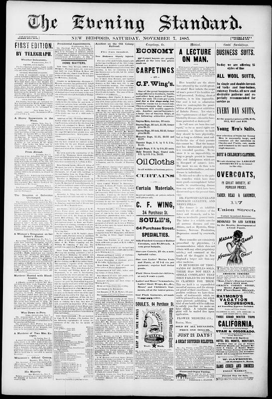 Evening Standard. November 07, 1885 - Digital Commonwealth