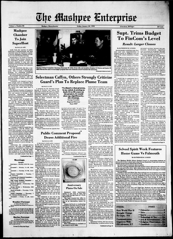 The Mashpee Enterprise. January 20, 1995 - Digital Commonwealth