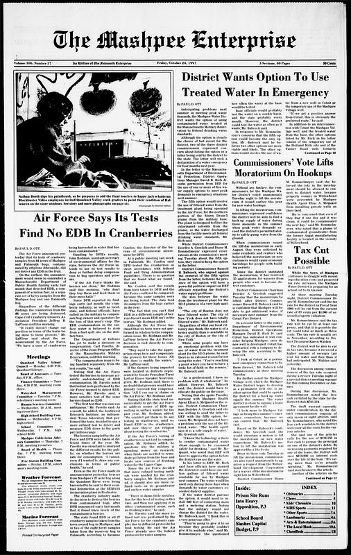 The Mashpee Enterprise. October 24, 1997 - Digital Commonwealth