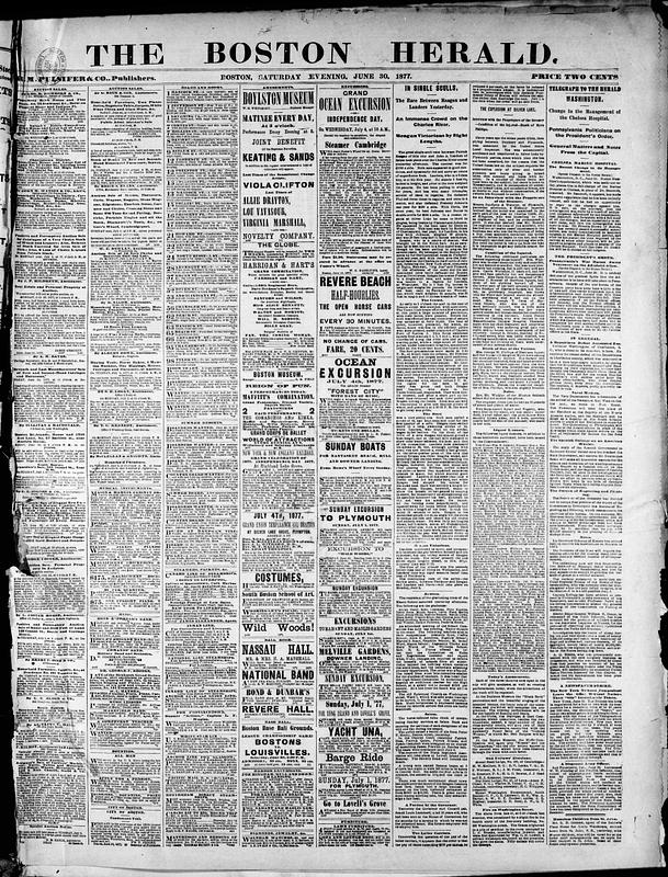 The Boston Herald. June 30, 1877 - Digital Commonwealth