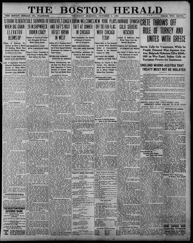 The Boston Herald. October 08, 1908 - Digital Commonwealth