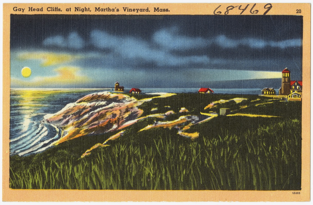 Gay Head Cliffs, at night, Martha's Vineyard, Mass. - Digital Commonwealth
