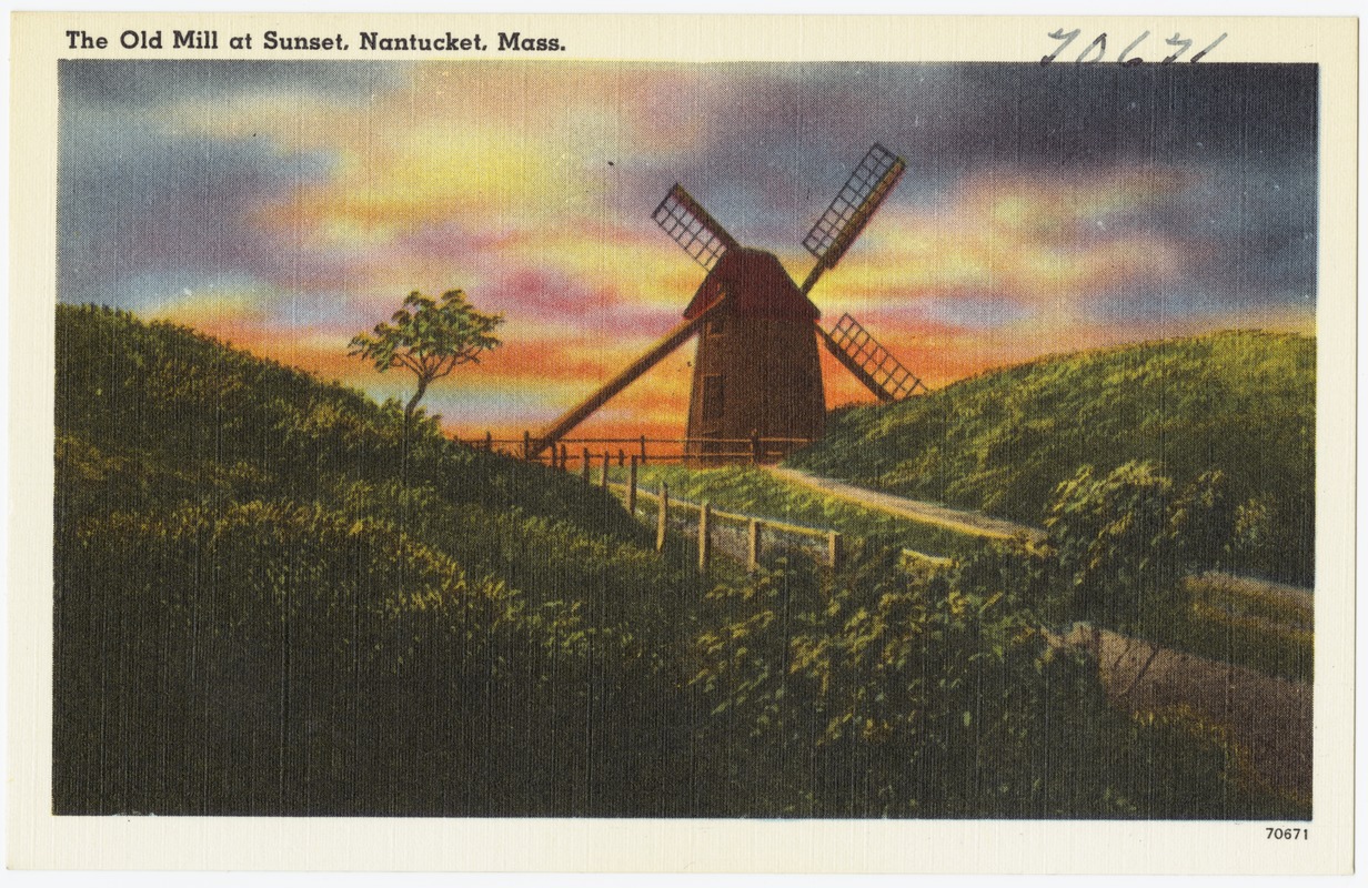 The Old Mill at Sunset, Nantucket, Mass. - Digital Commonwealth