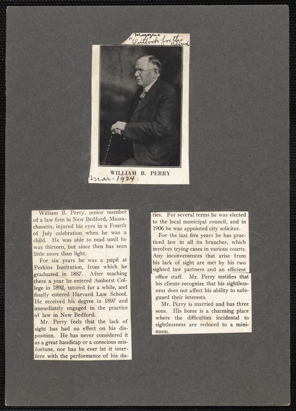 William B. Perry - Digital Commonwealth